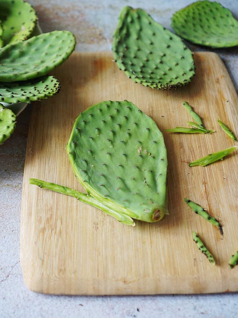 How To Prepare Nopales (Cactus Pads) | by Muy Delish