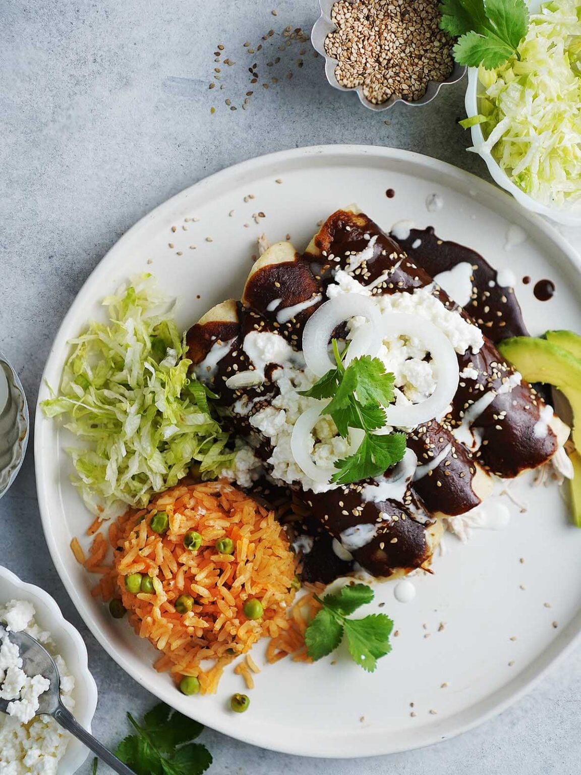Enmoladas (Chicken Mole Enchiladas) | Muy Delish