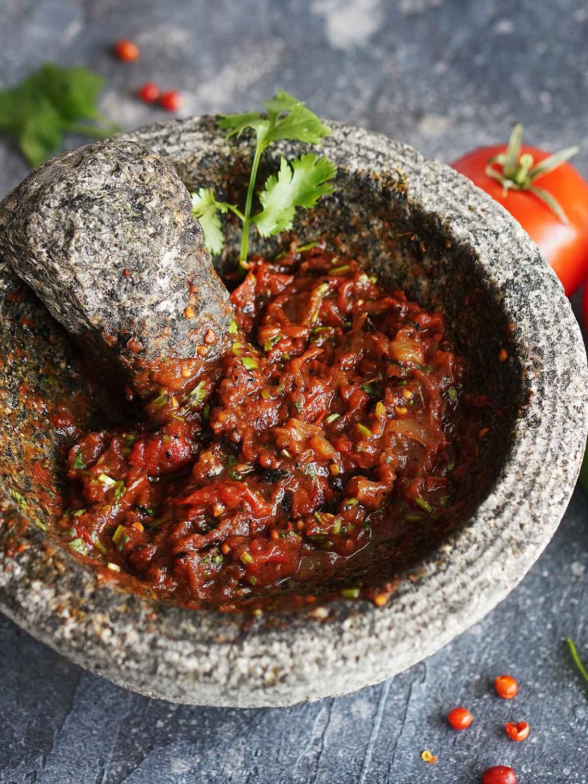 Molcajete Salsa | Muy Delish | Salsa Molcajeteada