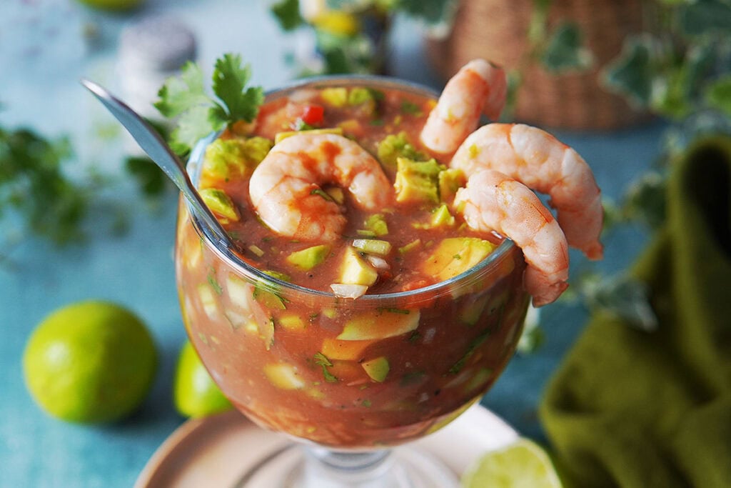 Coctel De Camaron (Mexican Shrimp Cocktail) | Muy Delish
